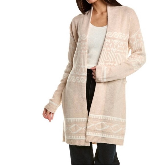 Magaschoni | Sweaters | Magaschoni Cream Tan Open Cardigan Sweaternwt ...